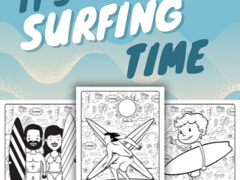 It’s Surfing Time! Coloring Pages – 28 Printable Beach & Surf-Themed ...