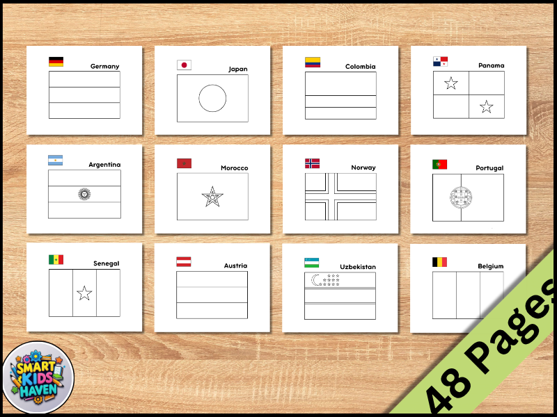 FIFA World Cup 2026 Soccer Flags Coloring Pages 48 Country No Prep ...
