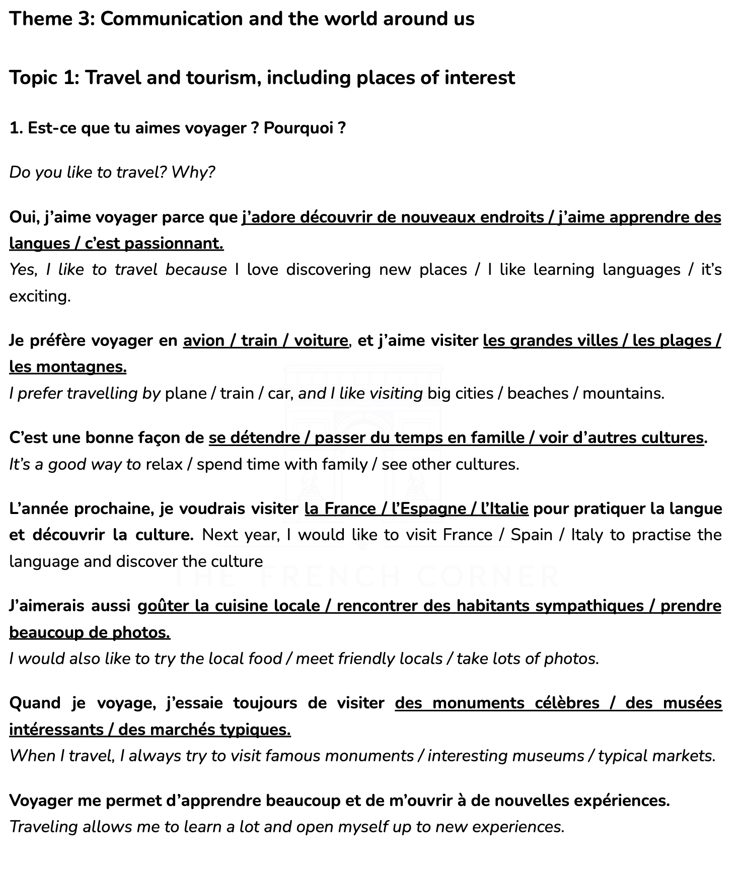 2026 AQA GCSE French Speaking Foundation Tier Unprepared discussion ...