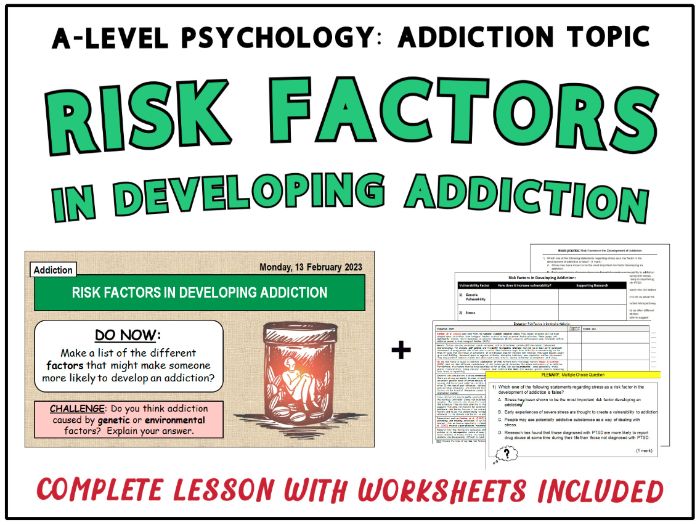A-LEVEL PSYCHOLOGY - ADDICTION (COMPLETE TOPIC) | Teaching Resources
