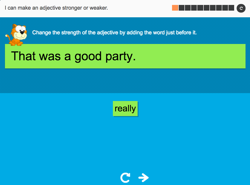 I can make an adjective stronger or weaker - Interactive Activity ...