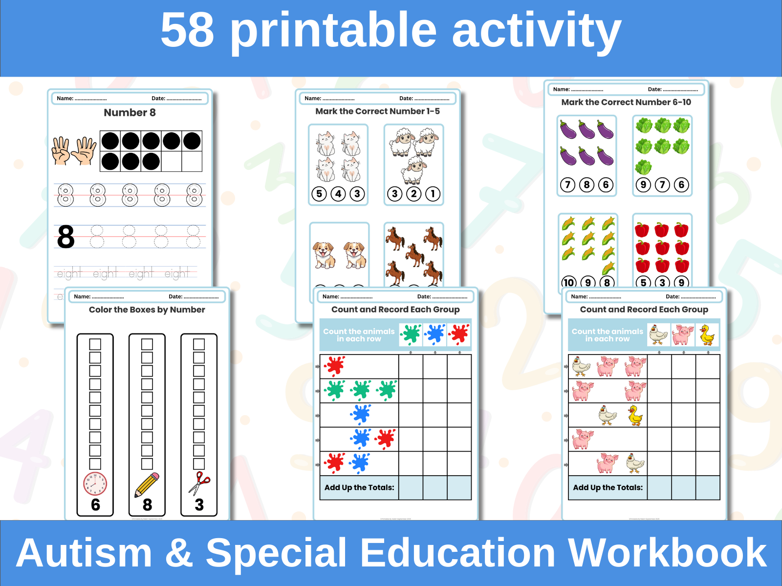 Count to 10 Categories Workbook – Autism, Early Math & Special ...