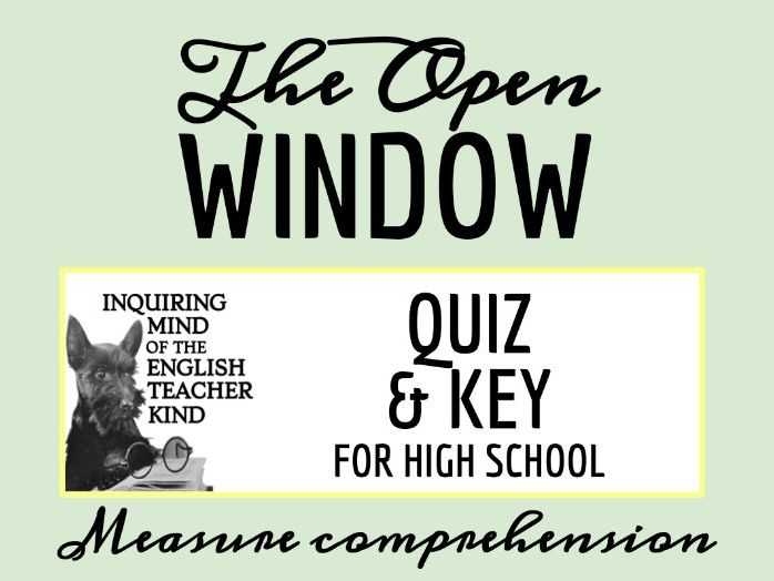 "The Open Window" by Saki Resource Bundle | Teaching Resources
