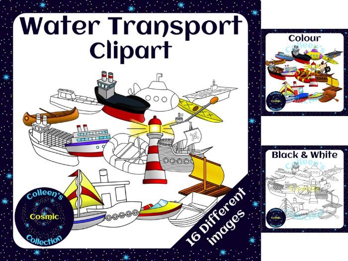 Water Transport Clipart BUNDLE – Save 20% | Teaching Resources