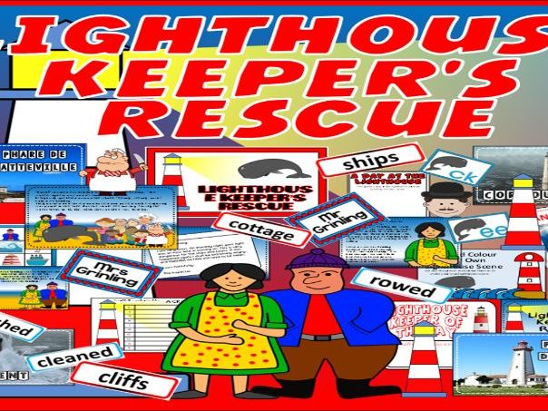 LIGHTHOUSE KEEPERS RESCUE STORY TEACHING RESOURCES EYFS KS1 READING ...