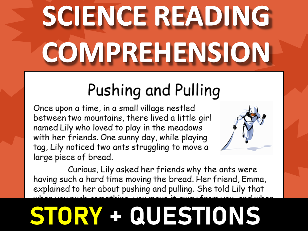 Pushing and Pulling Reading Science Story Comprehension Questions ...