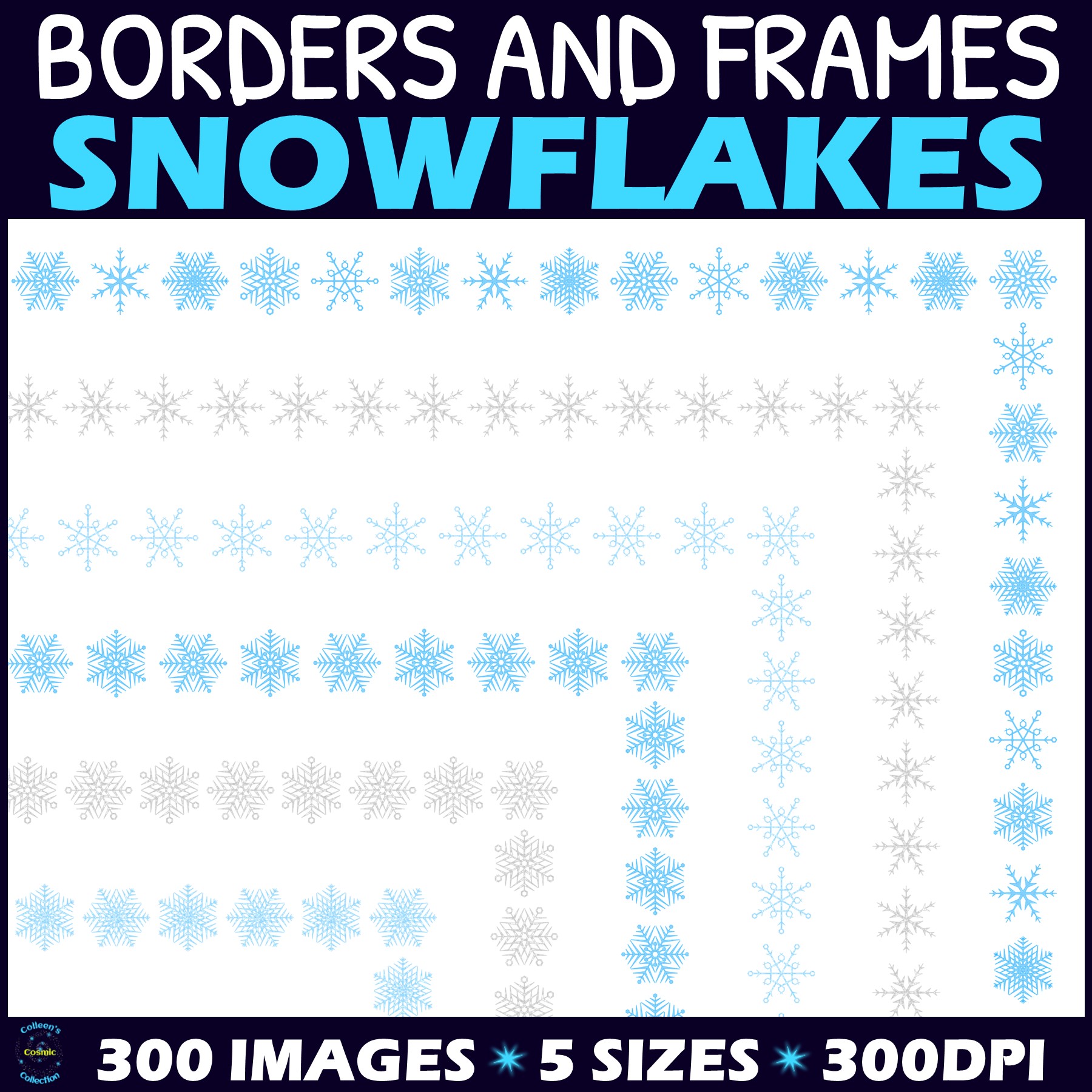 Snowflakes Winter Borders | Teaching Resources