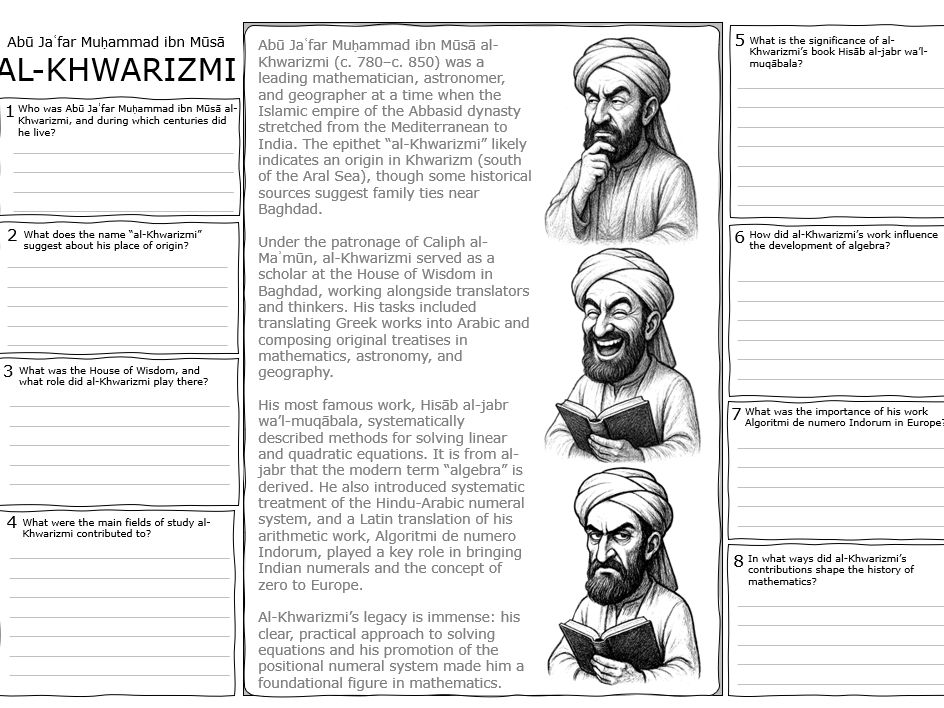 Maths through the Ages - al-Khwarizmi | Teaching Resources