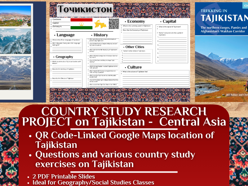 Country Study Research Project - Tajikistan - Social Studies Report ...