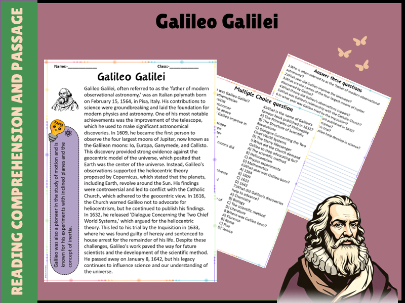Explore Galileo Galilei: Engaging Reading Passage with Thought ...