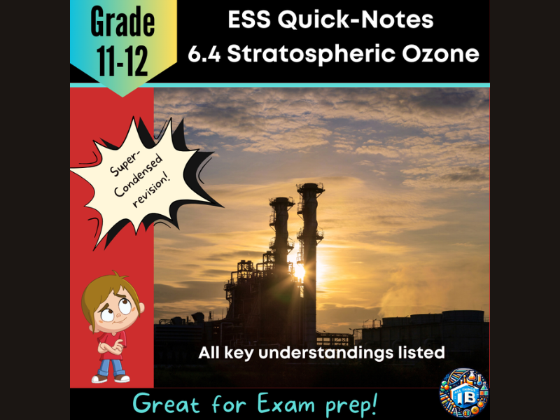 IB DP ESS 6.4: Stratospheric Ozone Condensed Revision Outline 2026 ...