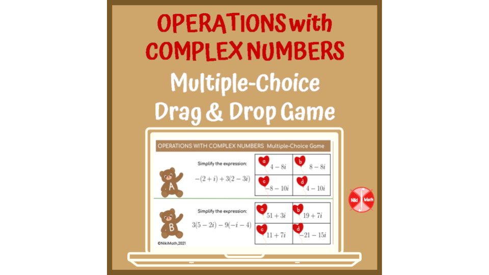 Operations With Complex Numbers Multiple Choice Drawing Game Operations With Complex Numbers Multiple Choice Drawing Game