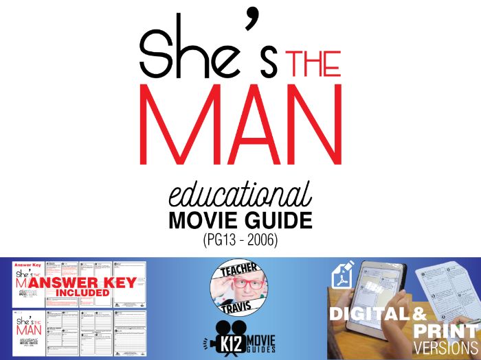 She's The Man Movie Guide | Questions | Worksheet (PG13 - 2006 ...