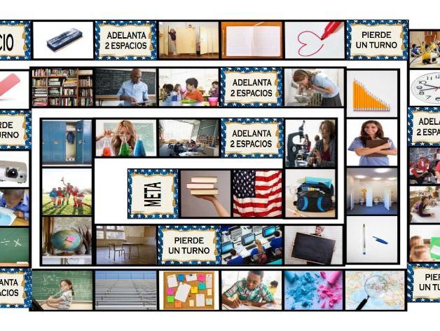 School Items, Places, and Subjects 6 Spanish Photo Game Bundle ...