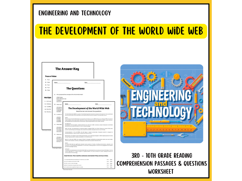 The Development of the World Wide Web Reading Comprehension Passages ...