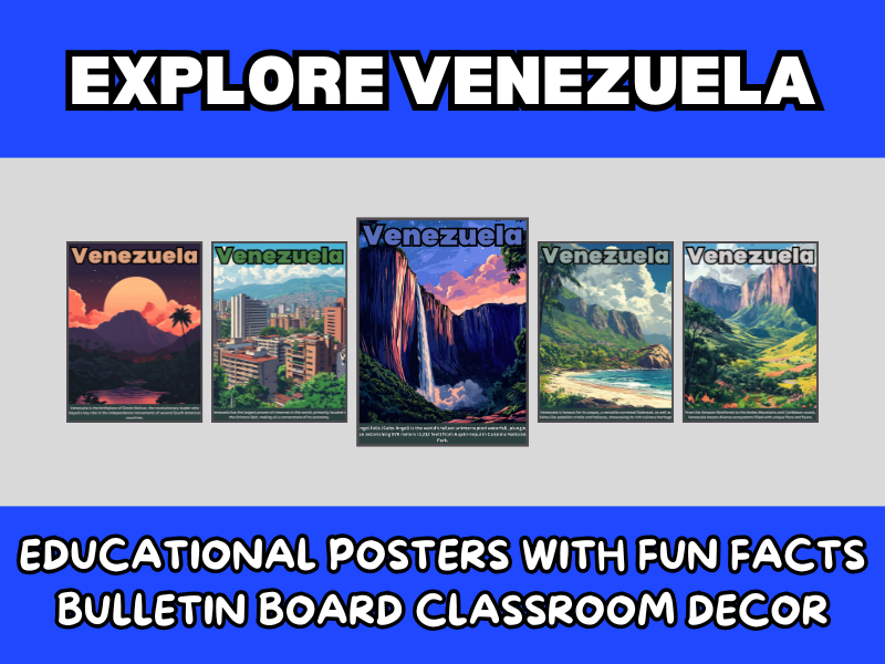 Explore Venezuela – Educational Posters with Fun Facts | Bulletin Board ...