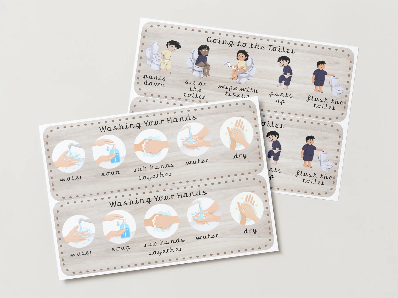 Display - Toilet & Hand Washing Visual Strips | Teaching Resources
