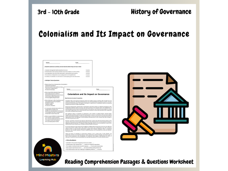Colonialism and Its Impact on Governance Reading Comprehension Passages ...