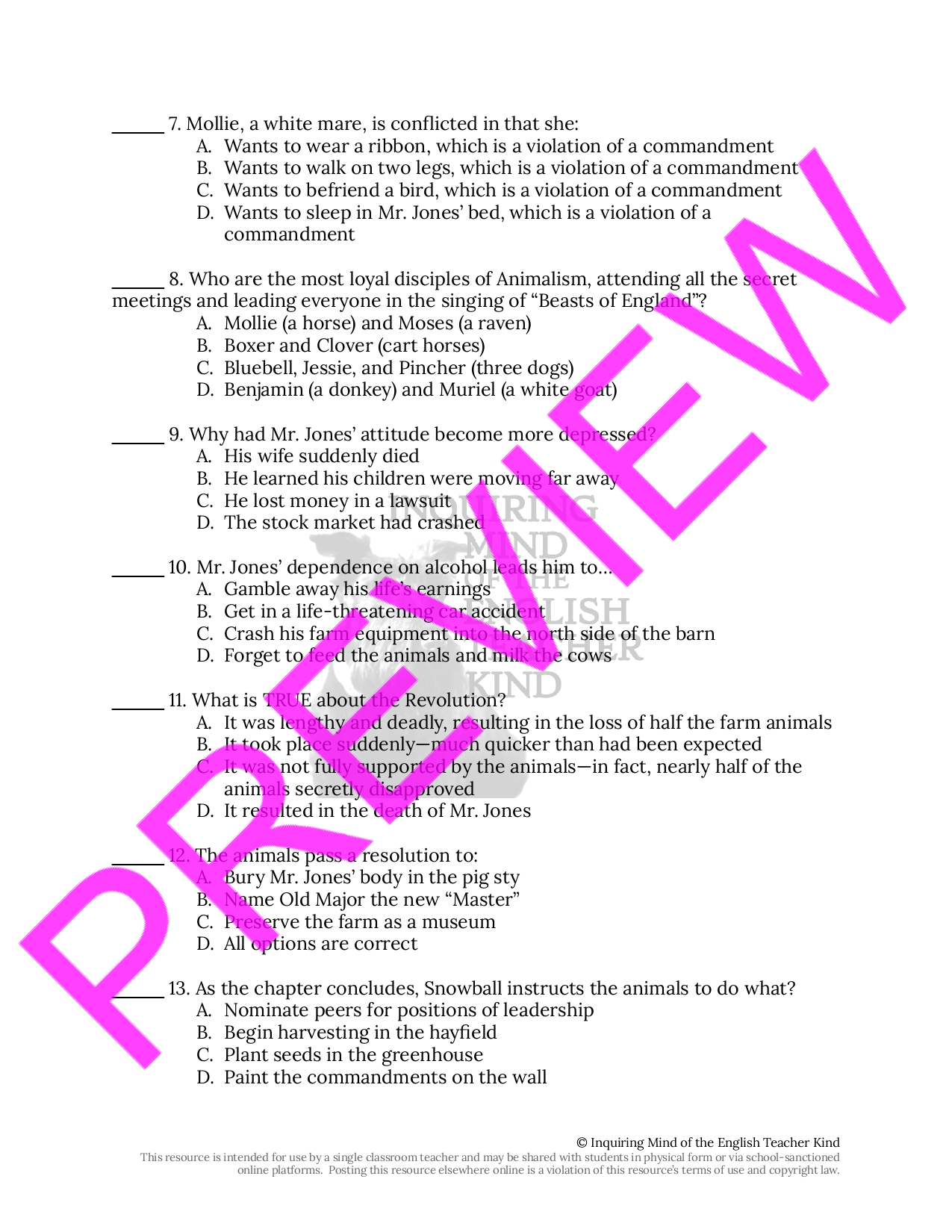 Animal Farm Chapter 2 Quiz And Answer Key Teaching Resources animal-farm-chapter-2-quiz-and-answer-key-teaching-resources