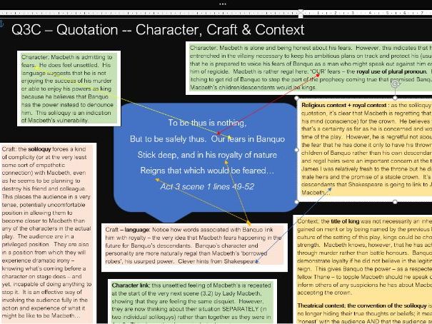 Macbeth revision - using quotations and the Q3C routine | Teaching ...