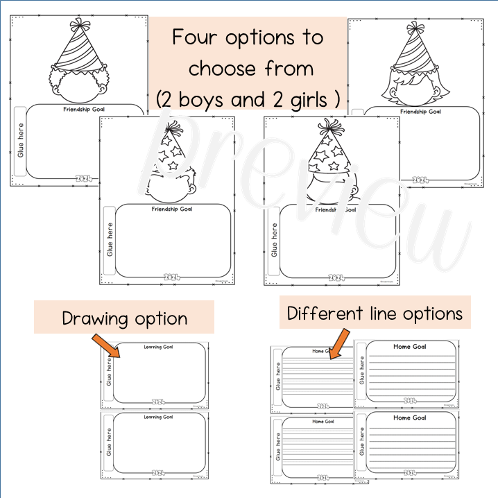 New Year Goal Setting 2026 - Craft | Writing Prompt| Resolution ...