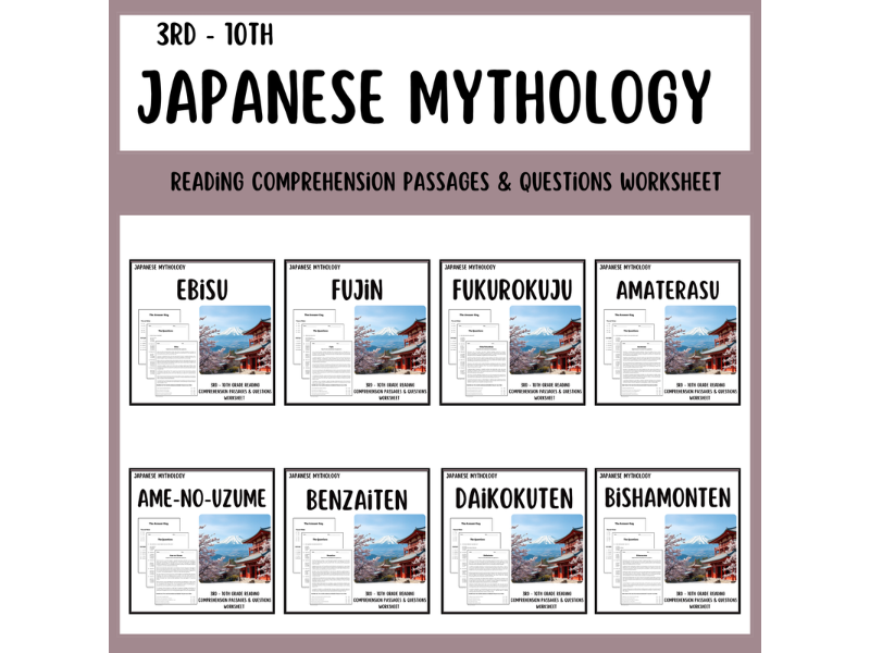 Japanese Mythology: Reading Comprehension Passages & Questions ...