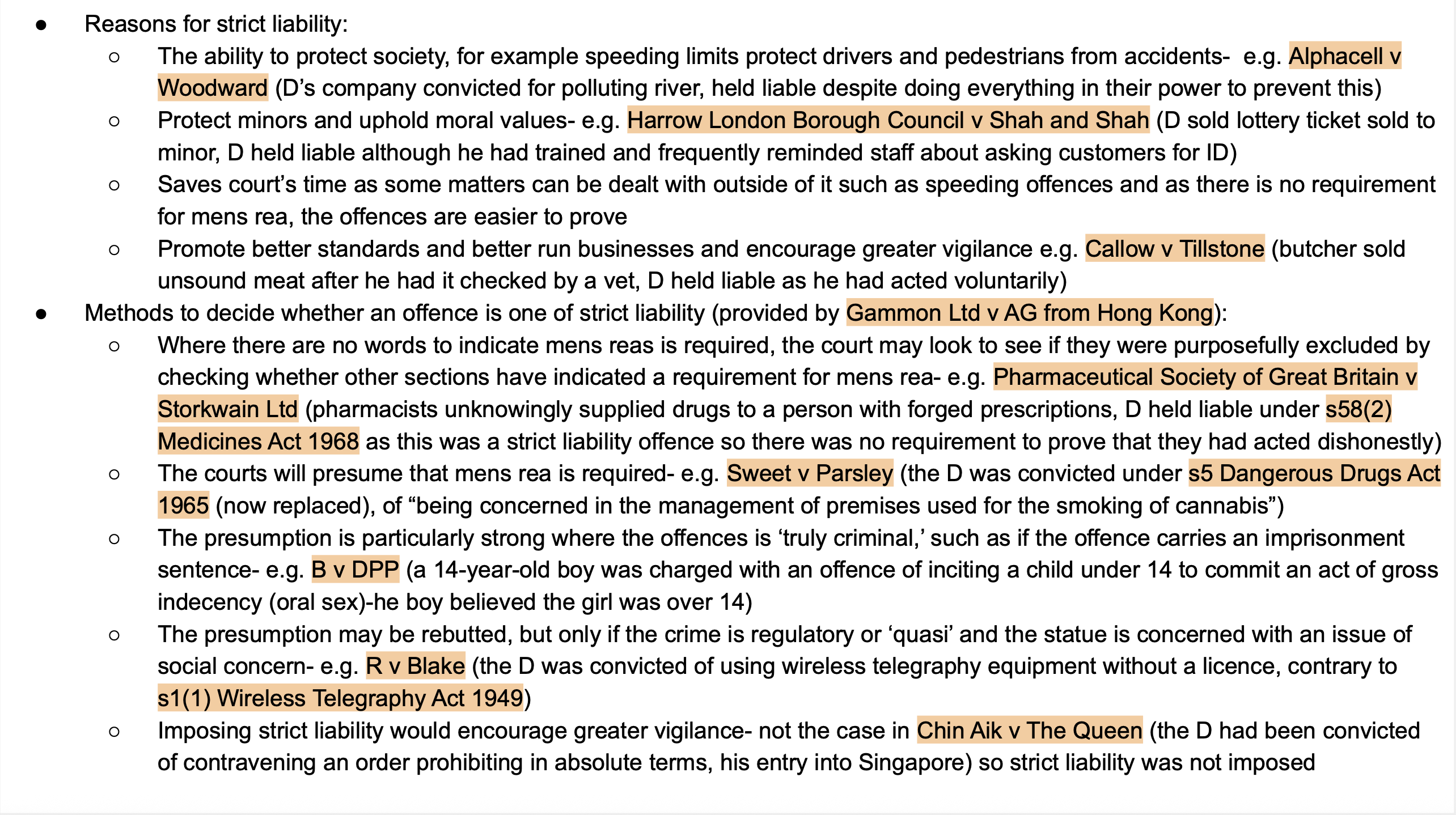 OCR A-Level Law Paper 1: General Elements of Criminal Liability A* ...