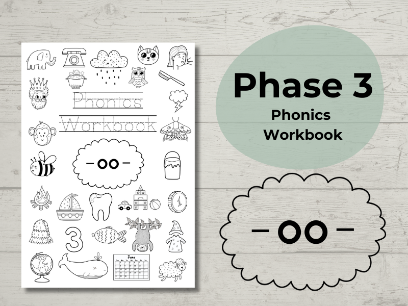Phase 3 Phonics Workbook oo sound | Teaching Resources