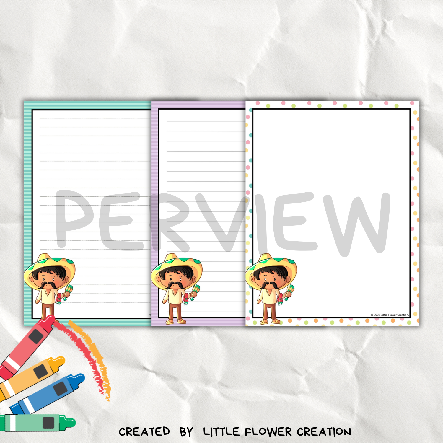 Cinco de Mayo Activity Writing Paper Preschool- K Research Writing ...