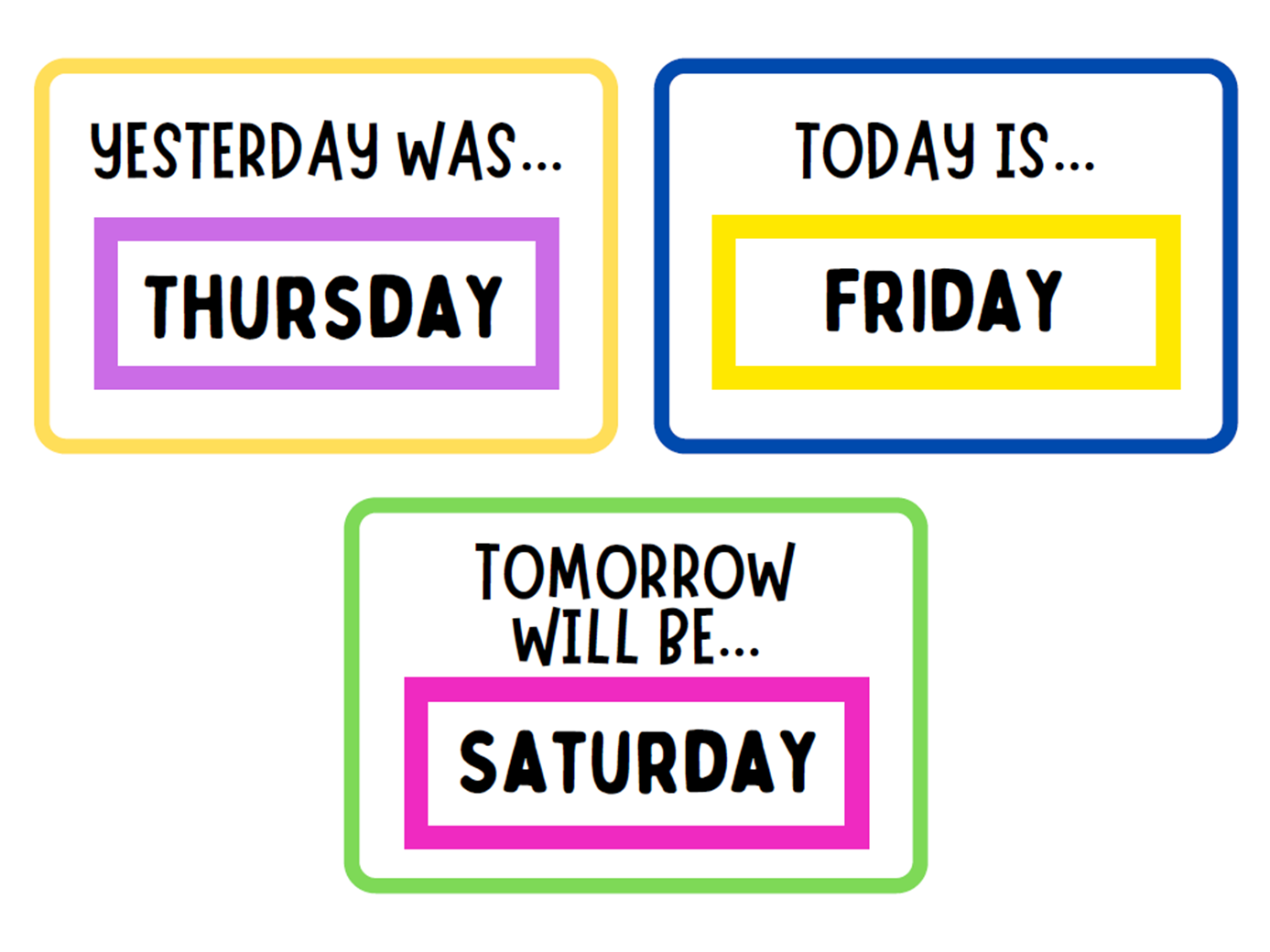 Days of the Week & Months of the Year Calendar Cards | Teaching Resources