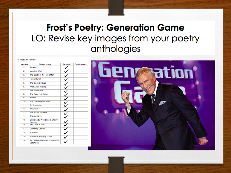 Robert Frost - Poetry Revision + Generation Game | Teaching Resources