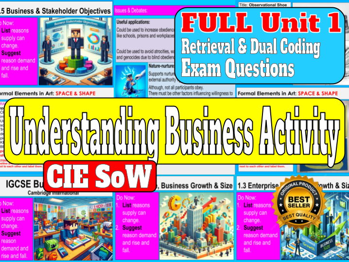 Understanding Business Activity CIE Cambridge International | Teaching ...