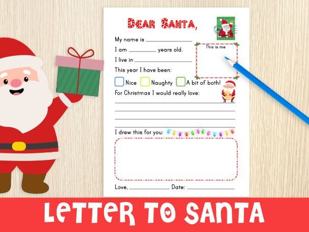 Letter to Santa- Writing and Drawing | Teaching Resources