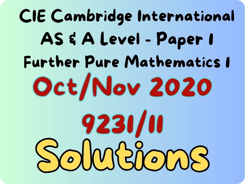 Solutions Bundle of CIE Cambridge International AS & A Level Further ...