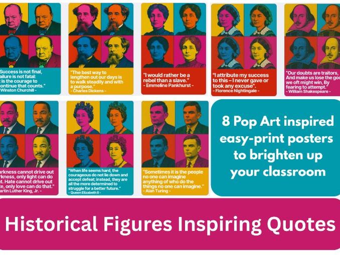 History Display | Historical Figures Quotes Posters | Teaching Resources