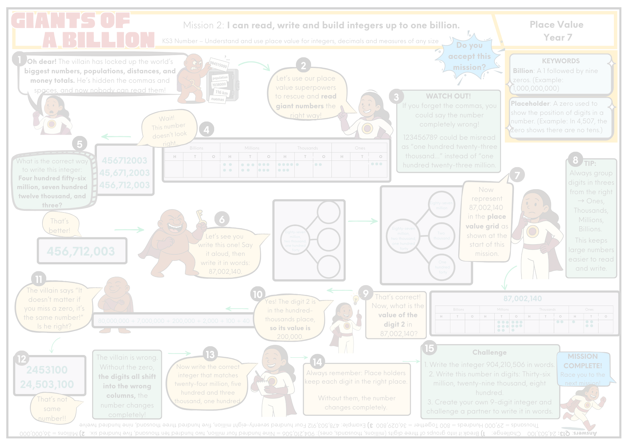Mission 2: Secondary KS3 Maths: Number Rescue: Place Value Mission ...
