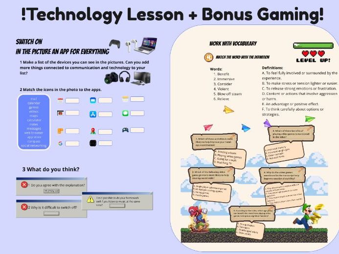 Switch On! Learn English Through Tech & Gaming | Teaching Resources