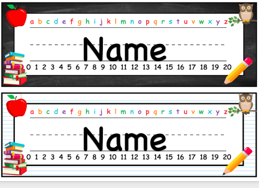 Back to School Desk Names (Chalkboard & Lined Paper Designs) | Teaching ...