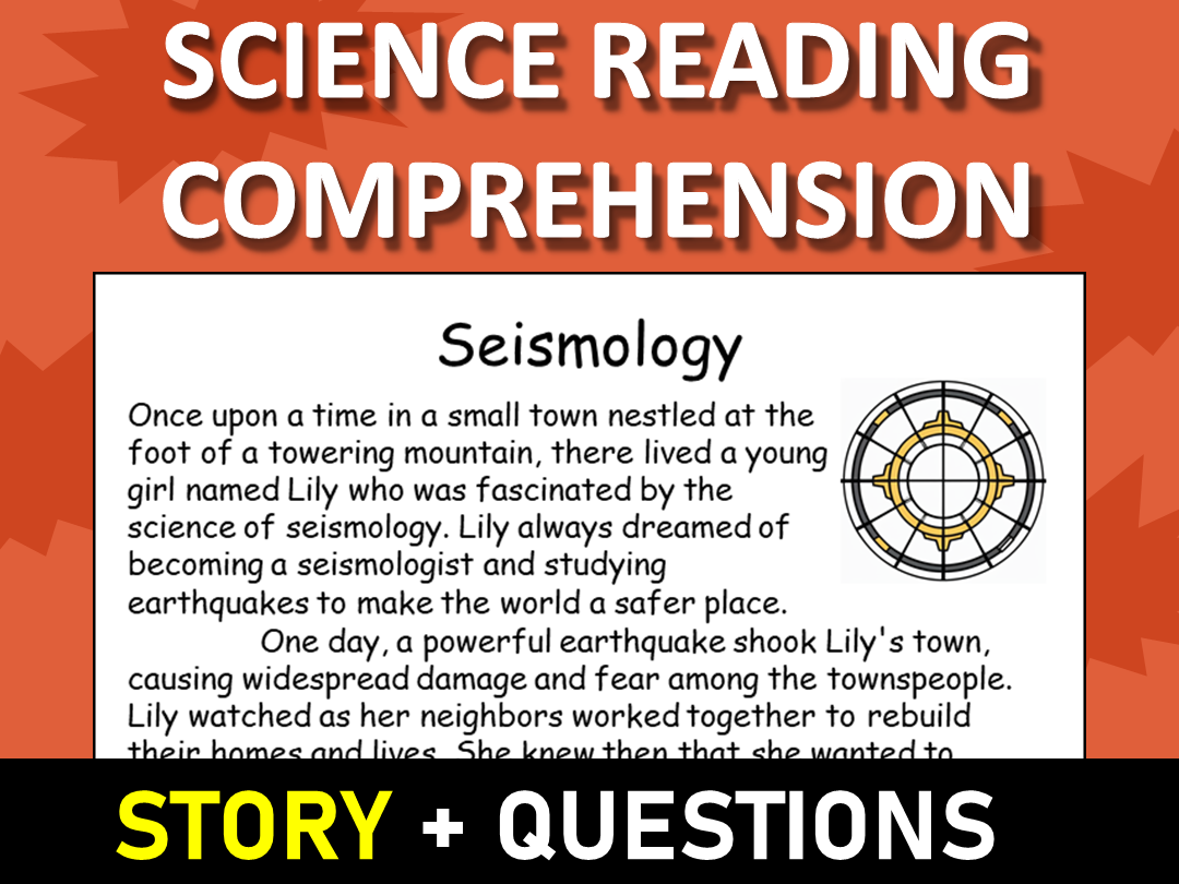Seismology Reading Science Story Comprehension Questions Worksheet ...