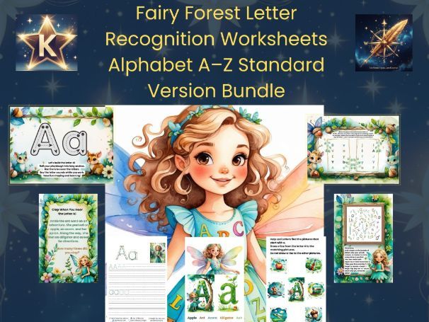 Fairy Forest Alphabet Letter Recognition Worksheets Standard Version ...