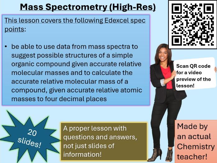 Mass Spectrometry | High Resolution (scan for video preview) | Teaching ...