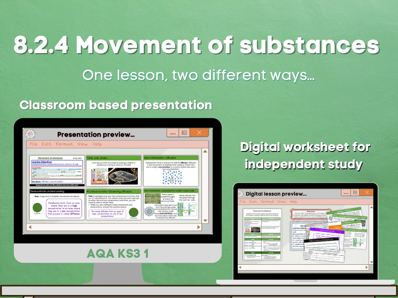 8.2.4 Movement of substances: Lesson bundle (AQA KS3 1) | Teaching ...