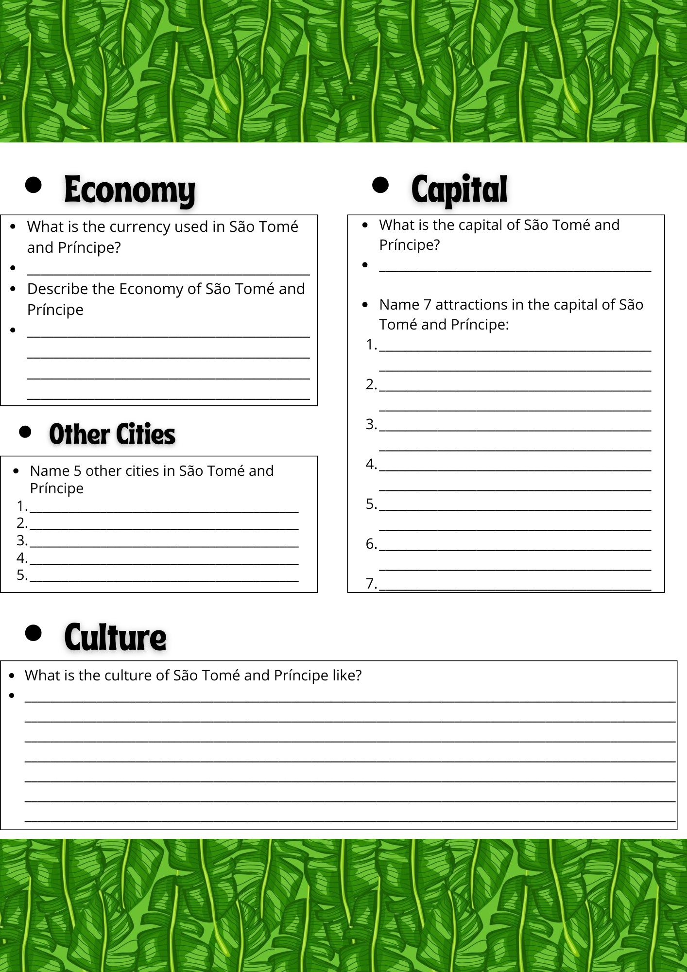 Country Study Research Project - São Tomé and Príncipe - Social Studies ...