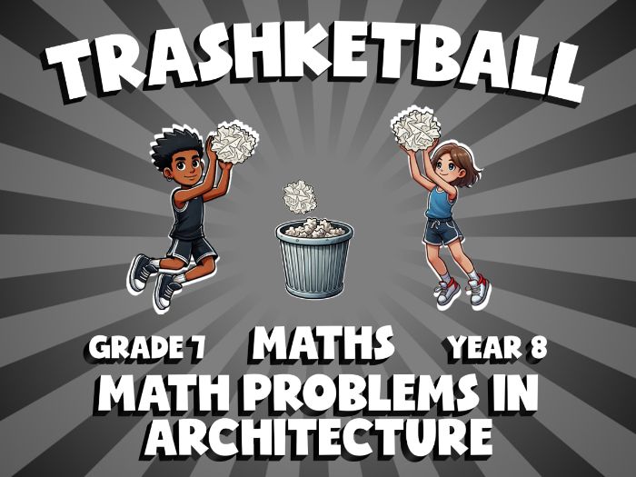 Math Problems in Architecture TRASHKETBALL Maths Game | No-Prep Year 8 ...
