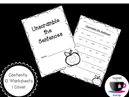 Unscramble the Sentences - Sentence Structure by teachinginateacup ...