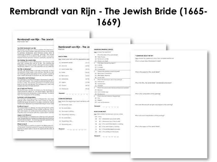 Rembrandt van Rijn - The Jewish Bride (1665-1669) | Teaching Resources