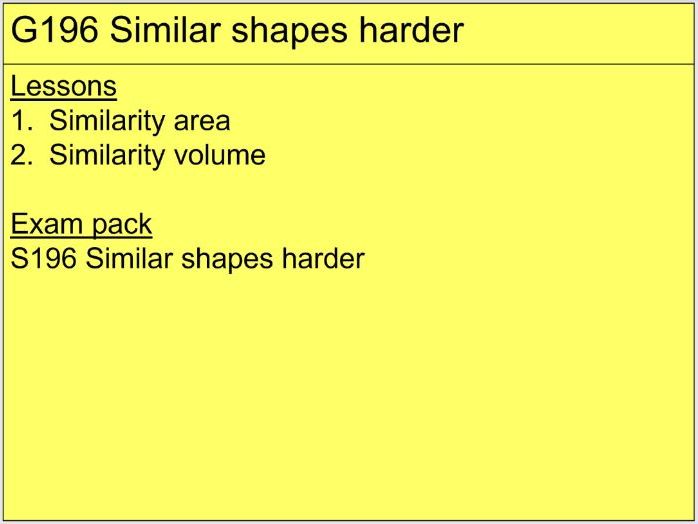 G196 Similar shapes harder | Teaching Resources