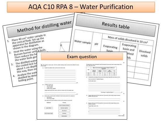 AQA C10 RPA 8 – Water Purification | Teaching Resources