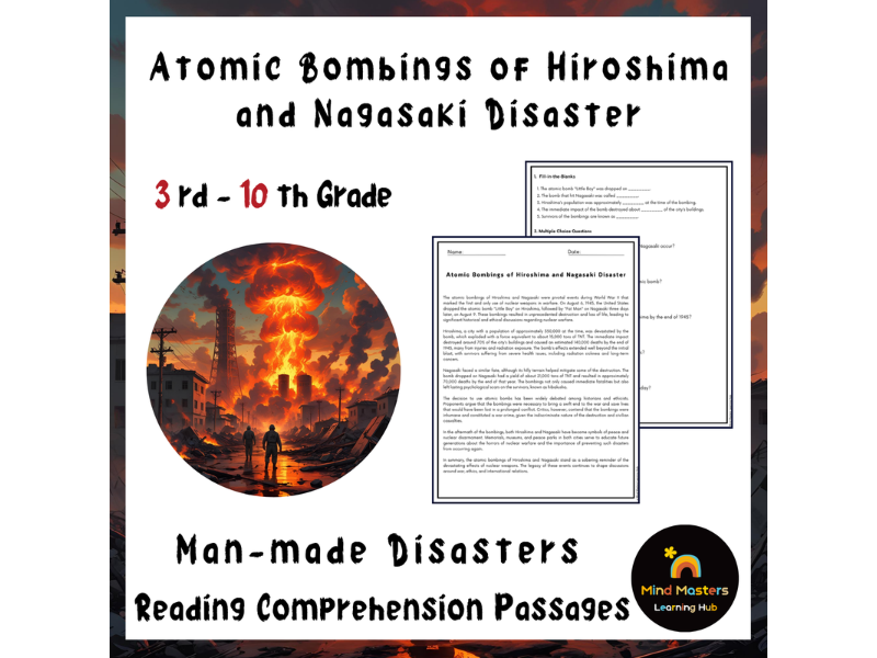 Atomic Bombings of Hiroshima and Nagasaki Disaster Reading ...