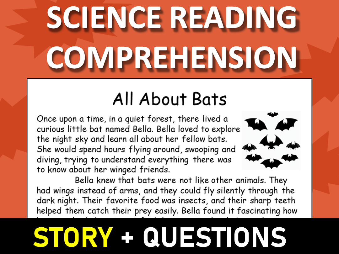 All About Bats Reading Science Story Comprehension Questions Worksheet ...